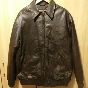 Rocawear | Jackets & Coats | Vintage Rocawear Leather Bomber Jacket ...